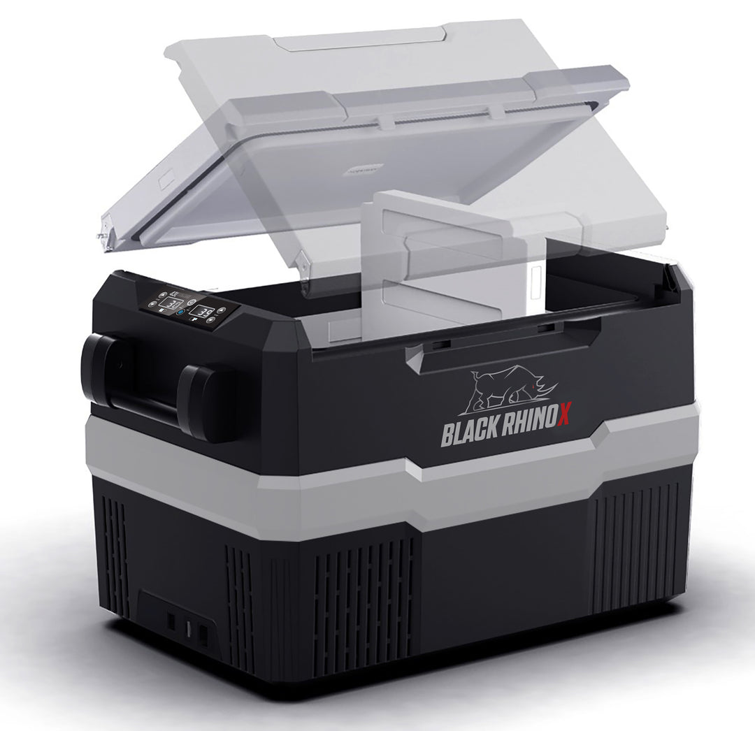 Portable 43L Dual Zone Fridge Freezer – BLACK RHINOX Store